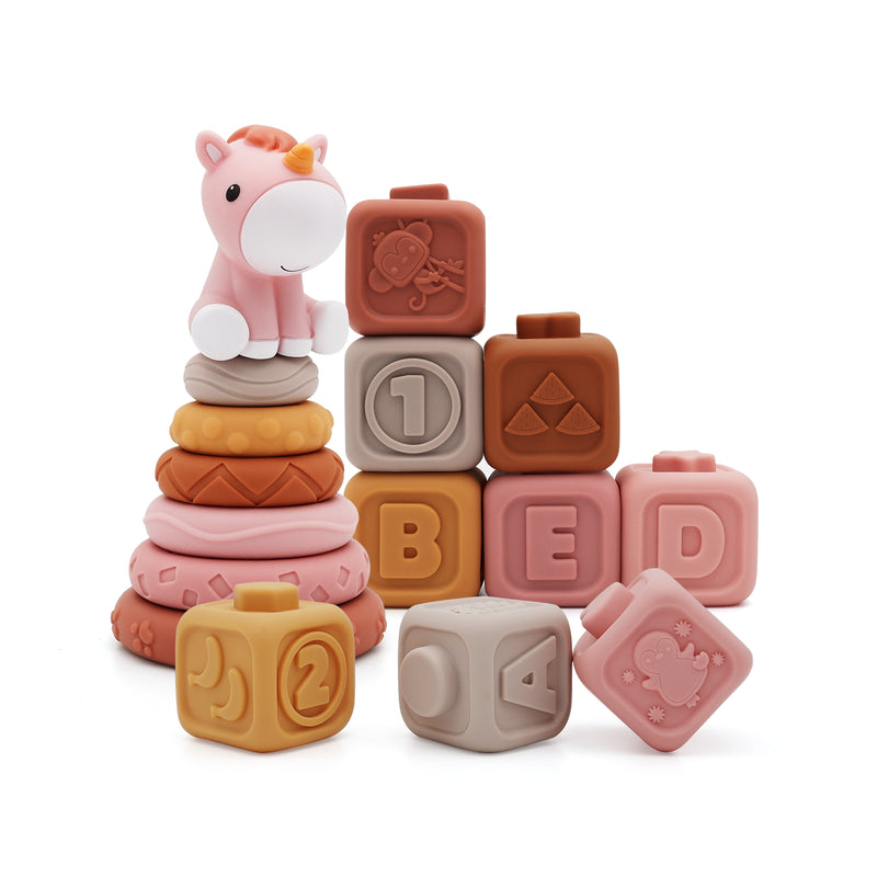 Nueplay Cube Jigsaw Puzzles, Matching Stacking Rings & Blocks